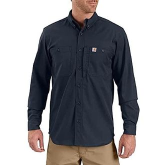 Carhartt Work in Progress Rugged Professional Long-Sleeve Work Shirt, Navy, S Homme