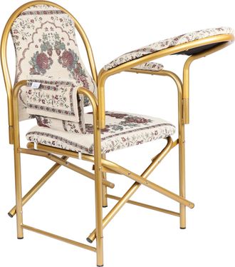 AARZ LONDON Muslimischer Gebetsstuhl Islamisch Samt Komfortabel Gepolstert Stuhl mit Armlehne Und Seitentasche Salah Lehrstuhl f&uuml;r Sujud Sajdah Moscheestuhl Stuhl