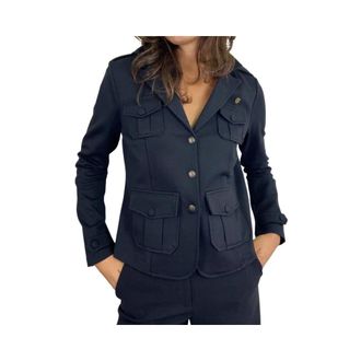 Aeronautica Femme, Vestes, Noir, Taille: 46 FR Americana