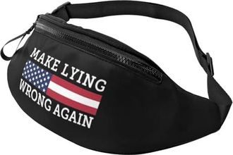 Generic Faire Du Mensonge Un Mal &Agrave; Nouveau Sacs Banane Unisexe Sac De Voyage R&eacute;glable Sacoche Ceinture Pour Course &Agrave; Pied V&eacute;lo &Agrave; Dos Festival 14X35Cm