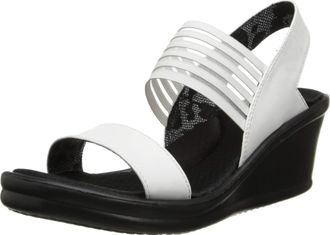 Skechers Rumbers - Sci Fi, Damen Slingback Sandalen, Weiß (White), 40 EU