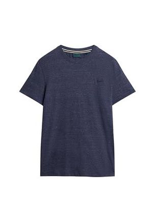 Superdry Vintage Logo Micro EMB Tee M1011350A Dark Indigo Blue Marl Taille S, Bleu (Dark Indigo Blue Marl), S