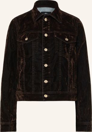 7 For All Mankind Samtjacke Adi Trucker braun