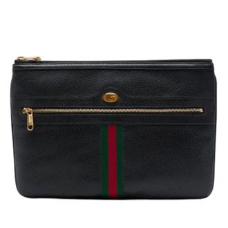Gucci Sac pochette vintage doccasion - Femme - Pre-owned - Noir - Taille: ONE Size