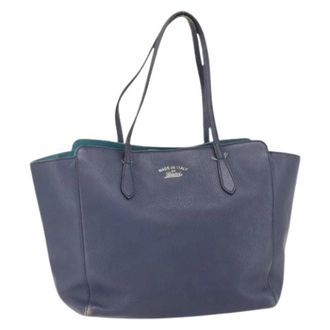 Gucci Pre-owned Leder Tote Bag - - Pre-owned - Damen - Blau - ONE SIZE