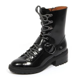 Armani Leder Stiefeletten f&uuml;r Frauen - - Shoes - Damen - Schwarzk - 40 EU