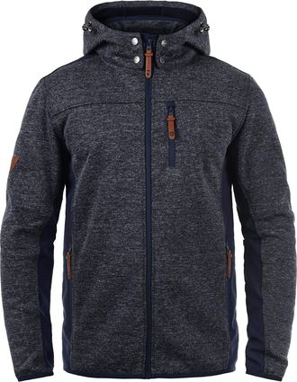 Indicode Grosvenor Herren Softshell Jacke Funktionsjacke Übergangsjacke Mit Kapuze, Größe:L, Farbe:Navy (400)