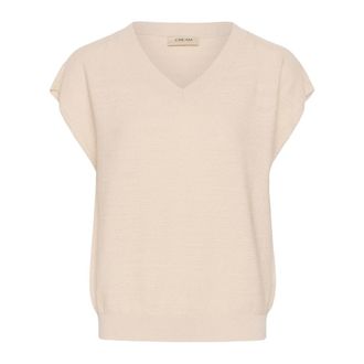 Cream V-Ausschnitt Strickware - - Knitwear - Damen - Beige - L