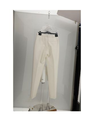Dior Womens Trousers Db-Shantung White Silk
