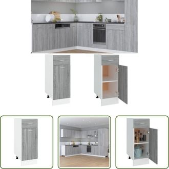 vidaXL vidaXL Schubladenregal - Unterschrank mit Schublade Lyon Grau Sonoma 30x46x81,5 cm