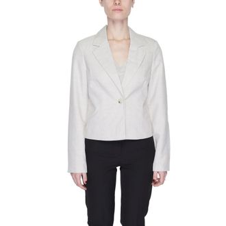 Vero Moda Grauer Polyester-Blazer - - Jackets - Damen - Wei&szlig; - 3XS