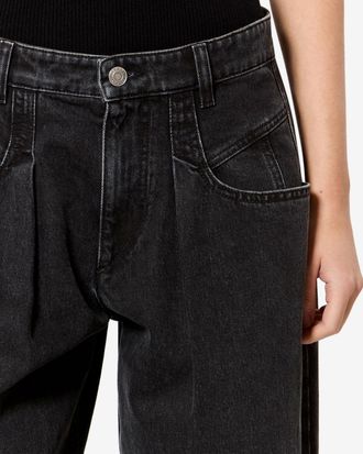Isabel Marant Pantalon Lisha - Femme - Noir D&eacute;lav&eacute; - Taille34 - Isabel Marant