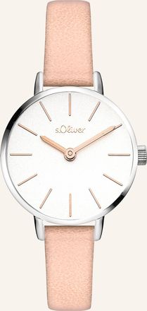 s.Oliver S.Oliver Armbanduhr Aus Kunstleder rosa