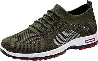 Generic Chaussures de course respirantes pour homme - Chaussures de marche l&eacute;g&egrave;res - Amortissantes - Semelle souple - Chaussures dext&eacute;rieur avec lacets - Chau