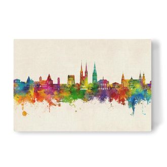 artboxONE Leinwand 150x100 cm Städte Halle (Saale) Skyline Urban von Michael Tompsett