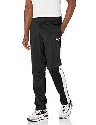 Puma Mens Contrast Sweatpants, Blackpuma Whit, Large US