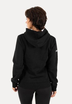Smilodox Outdoorjacke Saria Damen, Zip Hoodie, Kapuzenpullover f&uuml;r Fitness & Freizeit Soft Touch, Kapuze, K&auml;ngurutasche, Rippbund