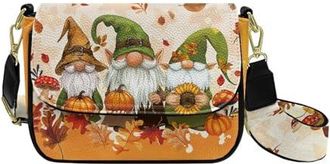 Hugs Idea Sac à main à bandoulière en cuir pour femme, sac à main tendance, Nain dautomne, Taille unique