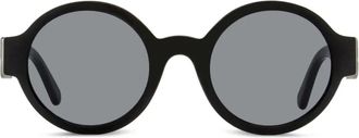 Moncler Sonnenbrille mit rundem Gestell - Schwarz
