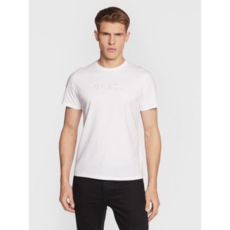 Guess T-Shirt M2BP47 K7HD0 Wei&szlig; Slim Fit