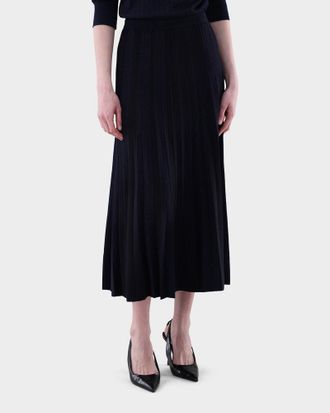 van Laack Plissé-Rock mit zweifarbigem Effekt