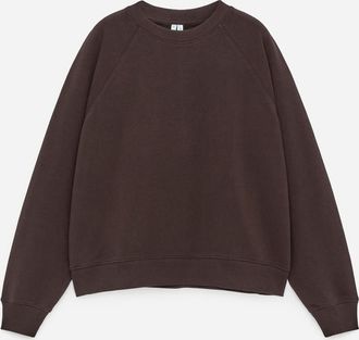 Arket Frottee-Sweatshirt -Braun