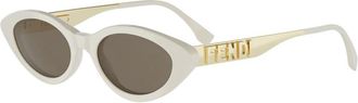 Fendi Fendigraphy Sonnenbrille - - Accessories - unisex - Wei&szlig; - 51 MM