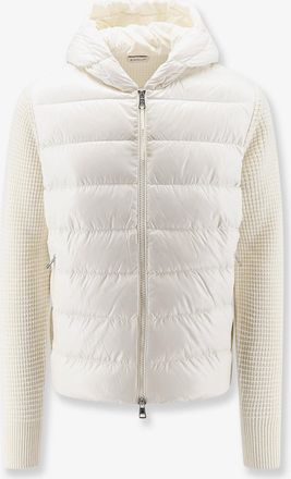 Moncler Nylon jacket with wool and cashmere blend sleeves - MONCLER - gender_Man