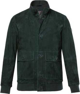 JP1880 Lederjacke Lederjacke Veloursleder Stehkragen Knopfleiste
