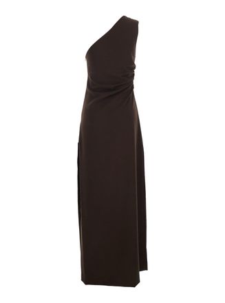 P.A.R.O.S.H. One-Shoulder Dress - Brown