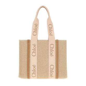 Chlo&eacute; Femme, Sacs, Beige, Taille: ONE Size Woody Tote Bag
