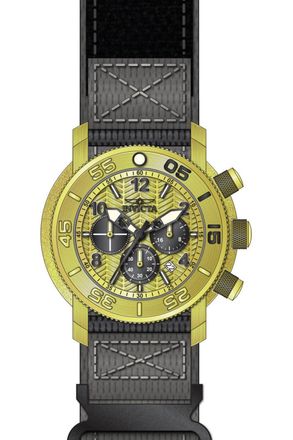 Invicta Coalition Forces 50099 Herrenuhr - Quarzwerk - Edelstahl mit goldenem Zifferblatt - 50 mm