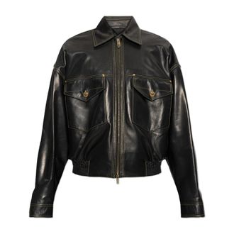 Versace Nappa Blouson - - Jackets - Herren - Schwarzk - XL