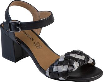 Chattawak Damen 18 Mops38 Sandale mit Absatz, Schwarz, 38 EU