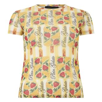 Philipp Plein Femme, Tops, Multicolore, Taille: 44 FR Tulle Pure Fit T-Shirt Gelato