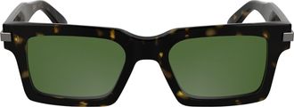 Calvin Klein Unisex Adult Sunglasses CK25503S - Dark Havana with Solid Green Lens