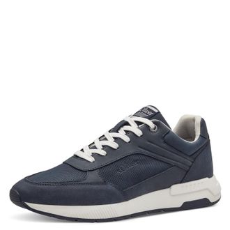 s.Oliver Herren Sneaker flach mit Schn&uuml;rsenkeln Vegan, Blau (Navy), 42 EU