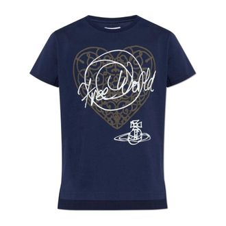 Vivienne Westwood Homme, Tops, Bleu, Taille: M Logo T-Shirt
