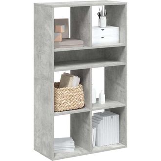 vidaXL Bücherregal Betongrau 66x31x112 cm Holzwerkstoff - Vidaxl