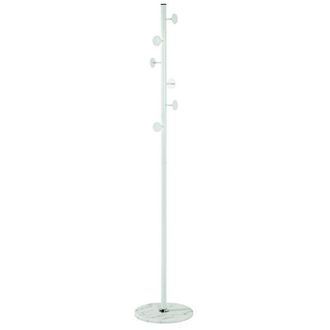 PEGANE Pegane - Porte-manteaux coloris blanc en m&eacute;tal laqu&eacute; - h 180 x h 35 cm