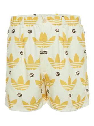 Gucci x adidas Shorts mit Monogramm-Print - Gelb