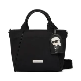 Karl Lagerfeld Femme, Sacs, Noir, Taille: ONE Size Ikon Canvas Tote