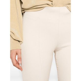 PESERICO Slim-Fit with Side-Slit Hem Trousers - Beige