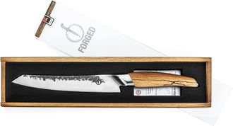 Forged Schinkenmesser Katai, 20cm, Aus japanischem VG10 Stahl, Von Hand in 5 Schichten geschmiedet, Verpackt in Einer luxuriösen Holzkiste