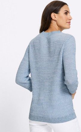 Witt Strickpullover Rundhals-Pullover 3/4-Arm Rippoptik