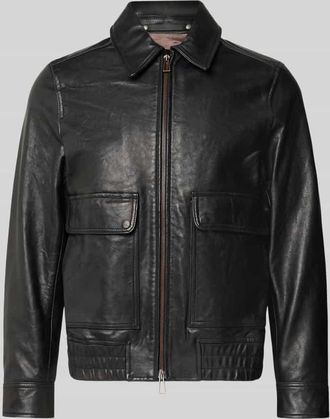 Paul Smith Lederjacke aus Schafsleder mit Pattentaschen