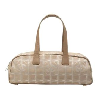 Chanel Sac &agrave; main vintage en nylon pr&eacute;-poss&eacute;d&eacute; - Femme - Pre-owned - Beige - Taille: ONE Size