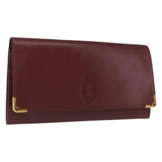Cartier Pochette Vintage en Cuir Pre-owned - Femme - Pre-owned - Rouge - Taille: ONE Size