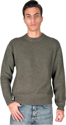 Daniele Fiesoli Homme, Pulls, Vert, Taille: L Pull ras du cou en cachemire