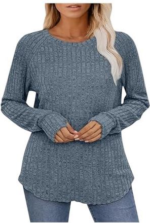 Generic sous Pull Femme Haut Thermique Femme sous Pull Thermique Femme Doux Glamour Haut Thermique Col Rond &Eacute;pais Multicolore Tricot Chaud Manches Longues Aut